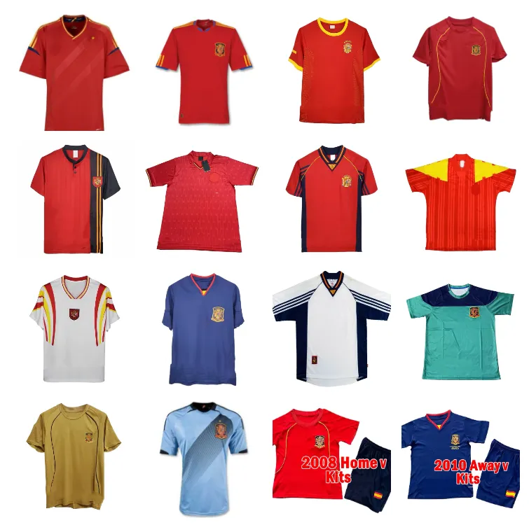 Spain Retro Football Jersey Collection: 1998, 1996 & More! Premium ...