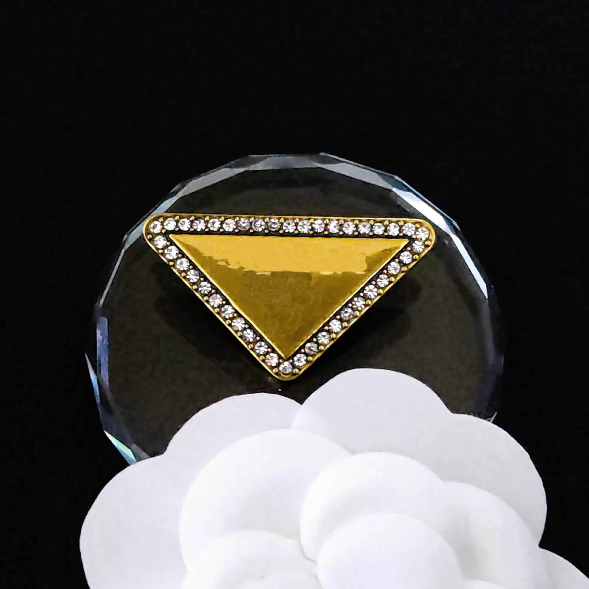 20 Retro Triangle Letter Triangle Brooch With Crystal And Pearl Accents ...