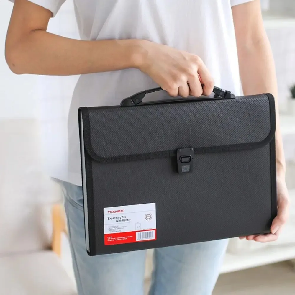 3 Simple 13 Pocket Hand Held Expanding File Briefcases Document Bag ...