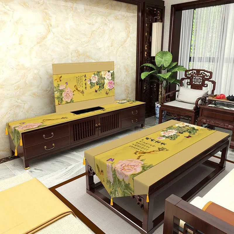 Chinese Inspired Electric Dresser Cover Runner Durable Rectangular ...