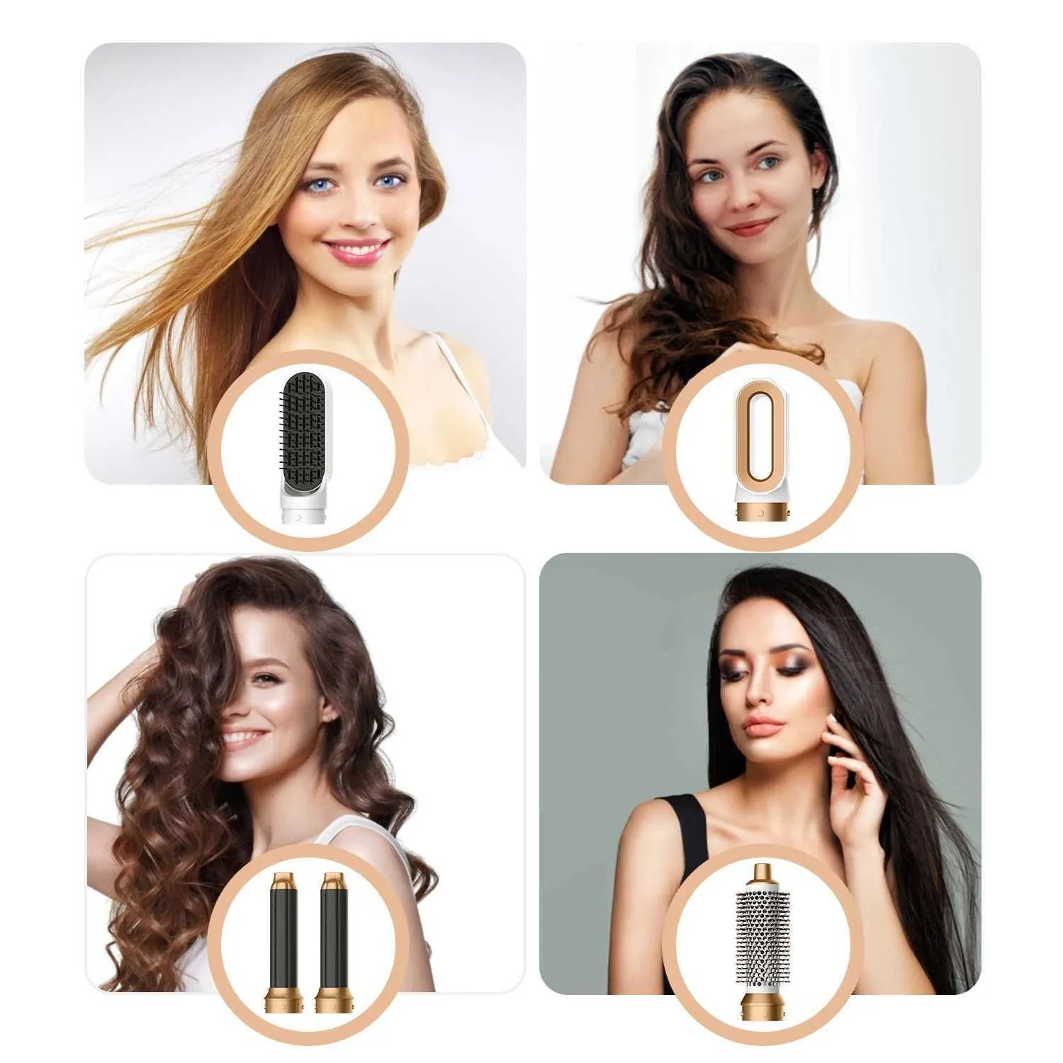2026 Super Styler 5In1 High-Speed Iron Hot Air Comb Straightening Brush ...