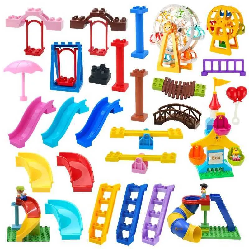 Sliding Stairs Swinging Saw Ferry Series Toy Block Set Compatible With ...