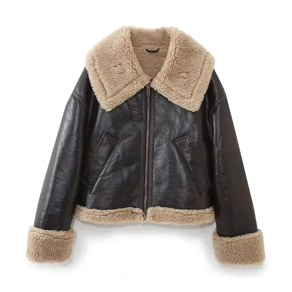 Premium Winter Leather Motorcycle Jacket - Fur Trimmed, European Style ...