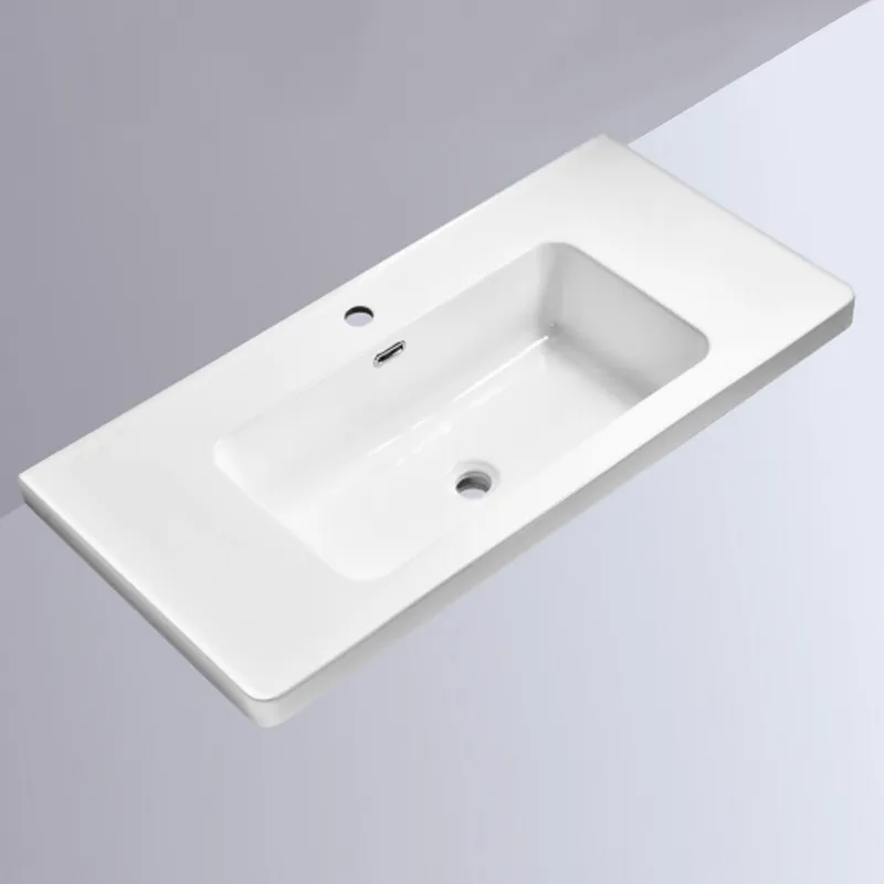 Modern Ceramic Bathroom Sink: Thin Edged Integrated... From Nezhajiaju ...