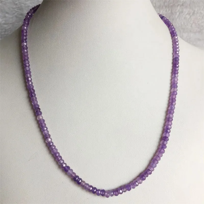 Natural Jade, Ruby, and Sapphire 3x4mm Beaded Necklace for Women ...