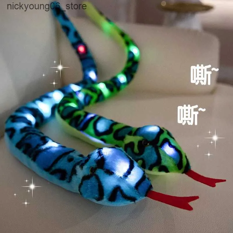 Plush Light Up Toys Cute Glowing LED Snake Plush Stuffed Animal Toy ...
