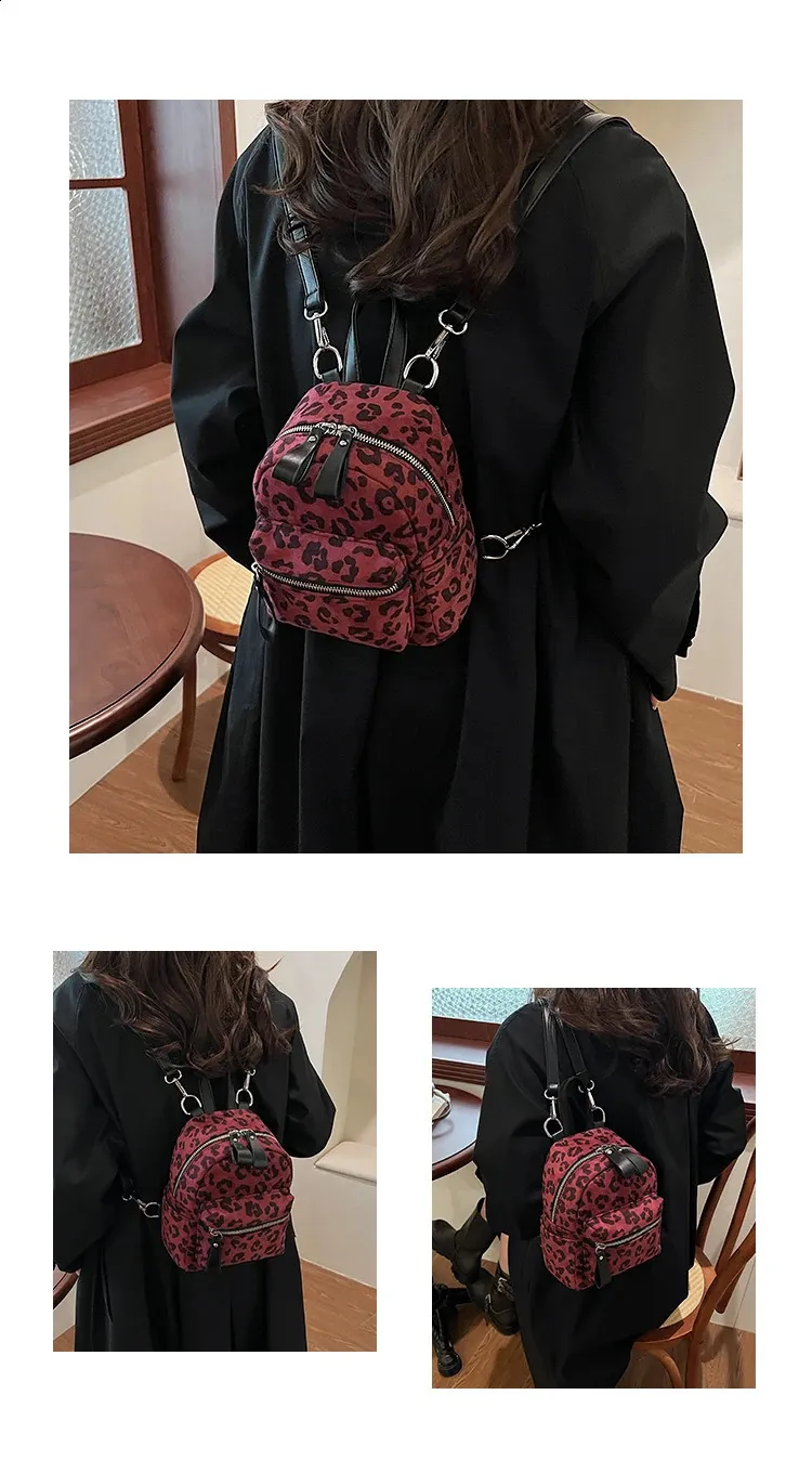 Leopard Print Mini Backpack: Fashionable & Functional - Perfect for ...