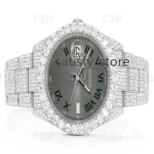 VVS Moissanite Diamond Watch Custom Handmade, Iced Out, Pass Diamond ...