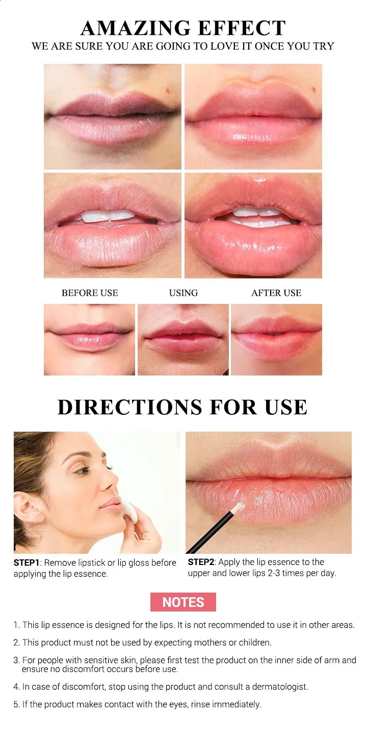 Lanbena Lip Enhancement Liquid Gloss: Increases Lip Volume and ...