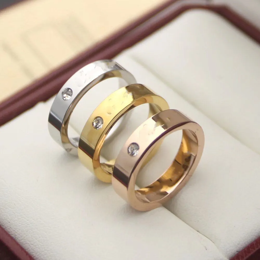 Unisex Classic Designer Engraved 5mm Diamond CA Ring in 18K Gold ...