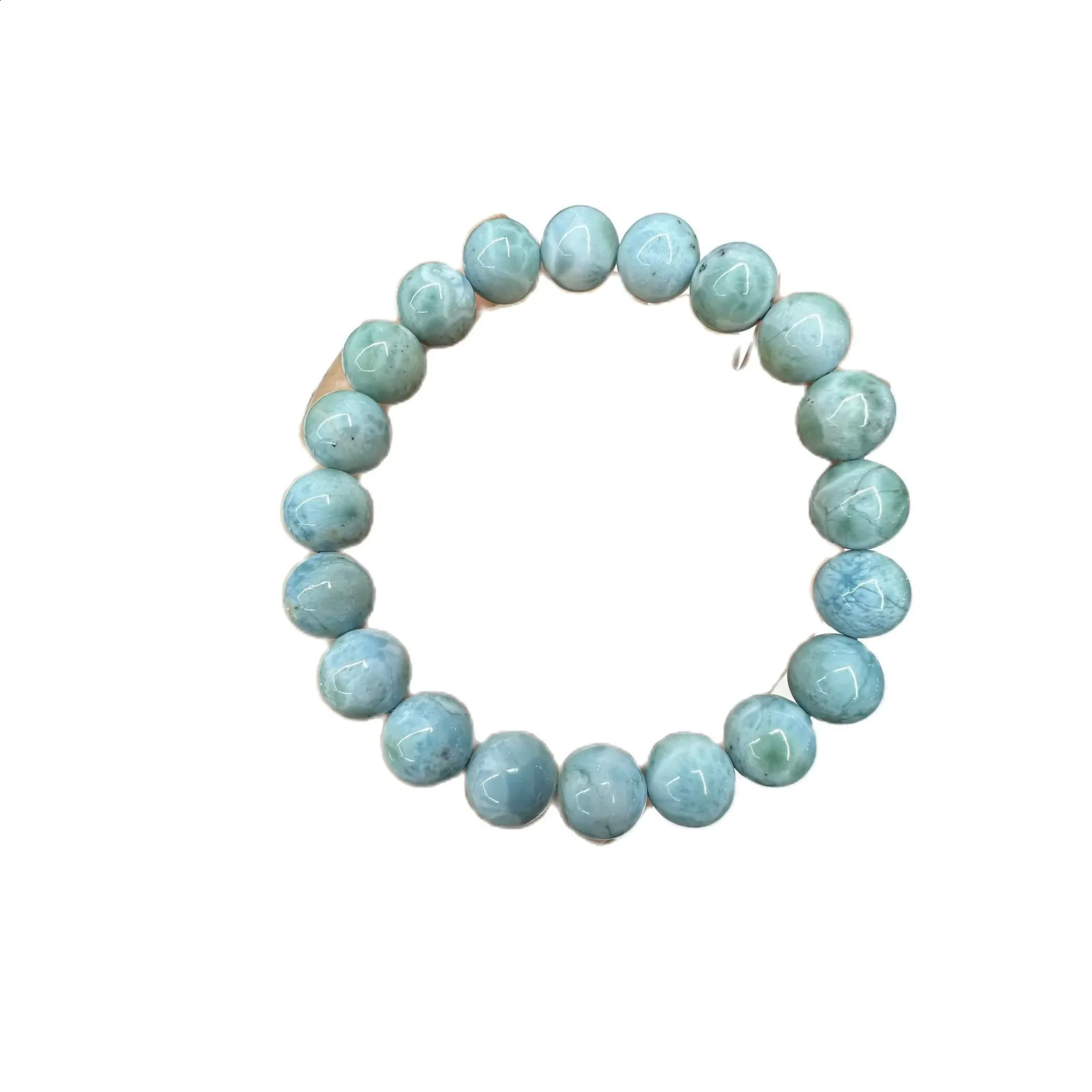 Larimar Stone Bead Bracelet, Natural Stone, Premium Jewelry, Women's ...