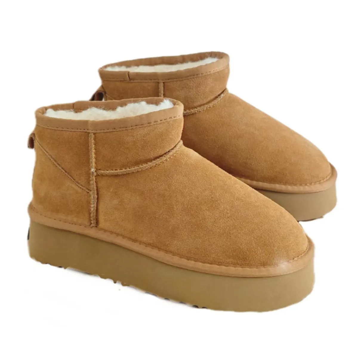 Tazz Tasman D Mustard Seed Chestnut Fluffy Slipper Boots Designer ...