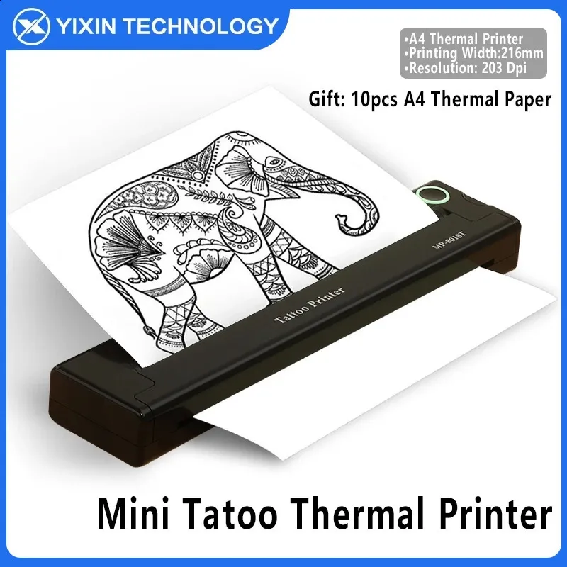 DHgate.com:Portable Bluetooth Thermal Tattoo Printer - A4 Paper, Mini Design, 241010, for Tattoo ...
