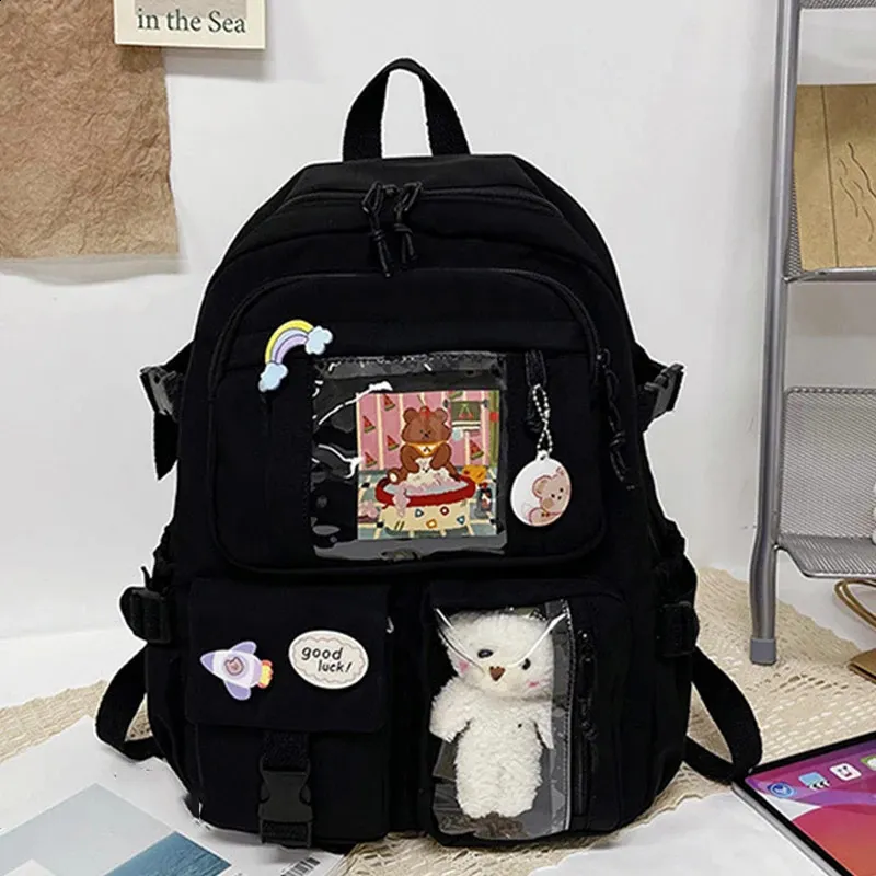 Harajuku Girls Backpack Cute Japanese School Backpack With Pockets For ...