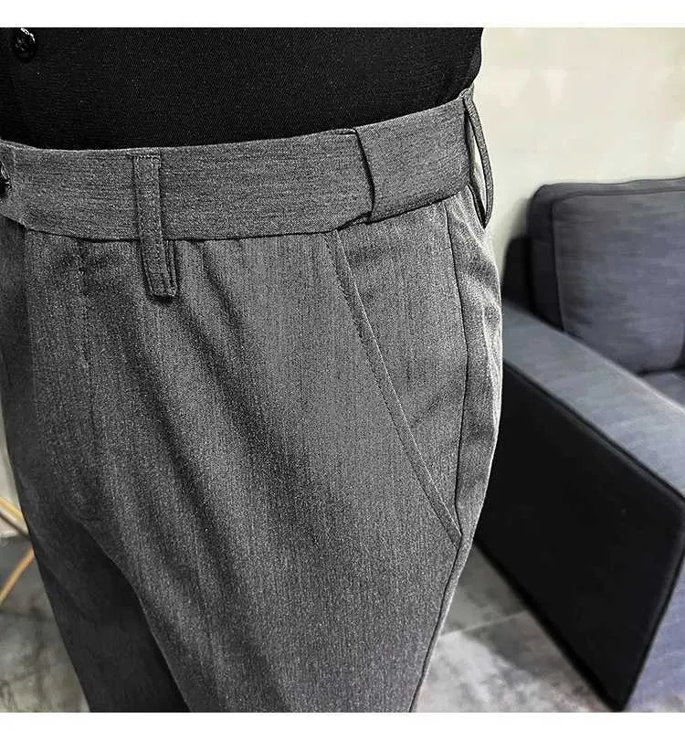 Men's High Waist Straight Leg Dress Pants - Italian Style Formal ...