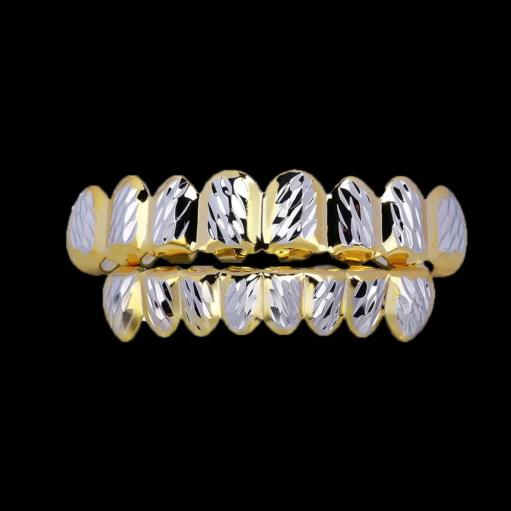 Gold Plated Hip Hop Tooth Grill with Fashion Pattern - Decorative Tooth ...