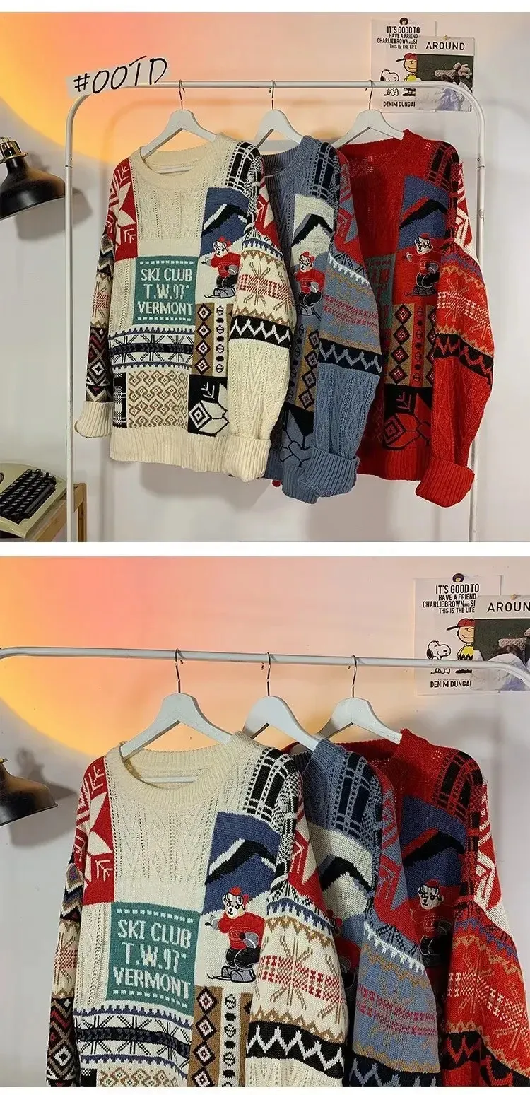 Cozy Turtle Neck Sweater - Preppy Style, Loose Fit, Unisex, Christmas ...