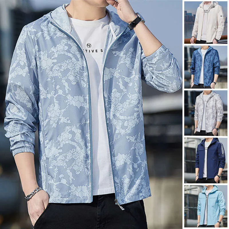 Men's Lightweight Breathable Sun Protection Windbreaker Jacket - Summer ...