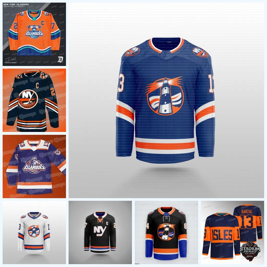 13 Mathew Barzal Islanderes 2024 25 Concept Hockey Jersey Bo Horvat ...