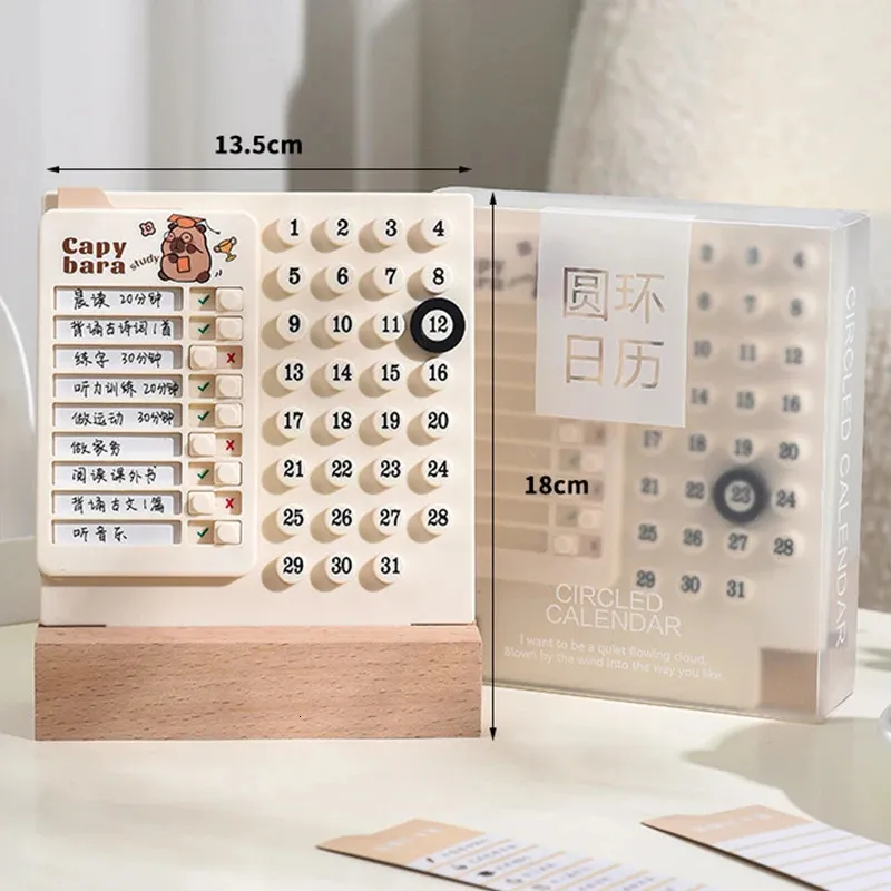 Wholesale Capybara Cartoon Checklist Memo Board With Desktop Calendar ...