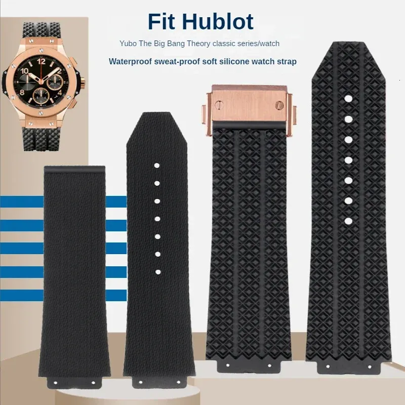 Sweatproof Silicone Watch Straps for Hublot Big Bang Classic Fusion ...