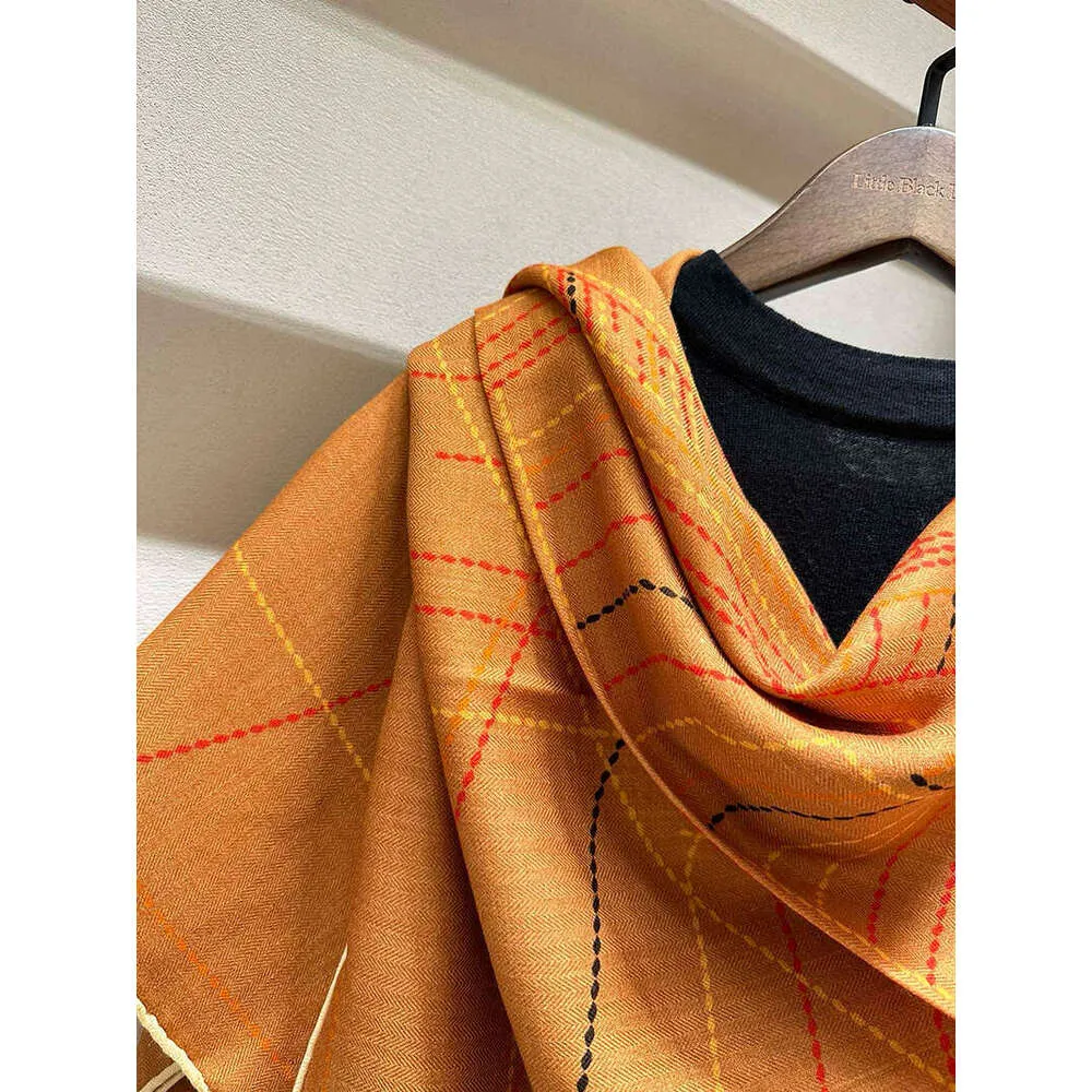 Champagne Color 140cm Silk Cashmere Scarf, Elegant Women's Shawl, Ruy ...
