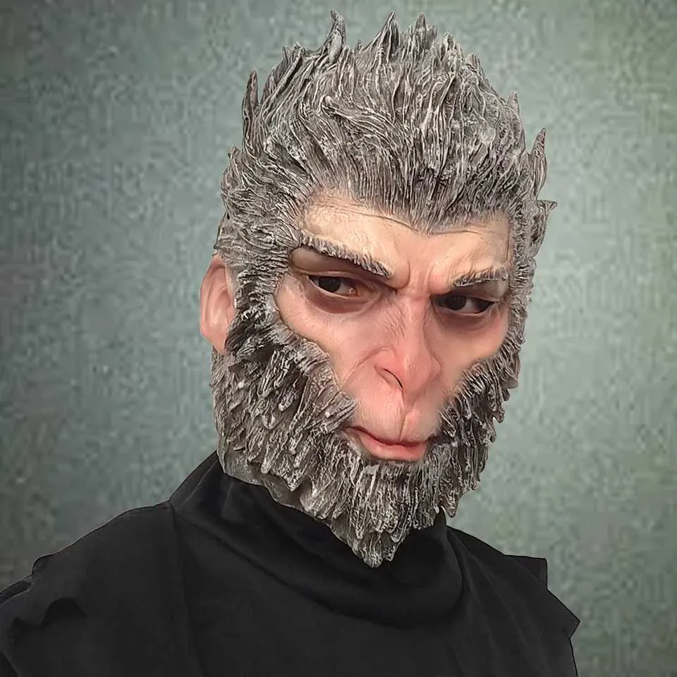 Black Myth Wukong Role Playing Alan Walker Mask Mi Dao Ren Latex Full ...