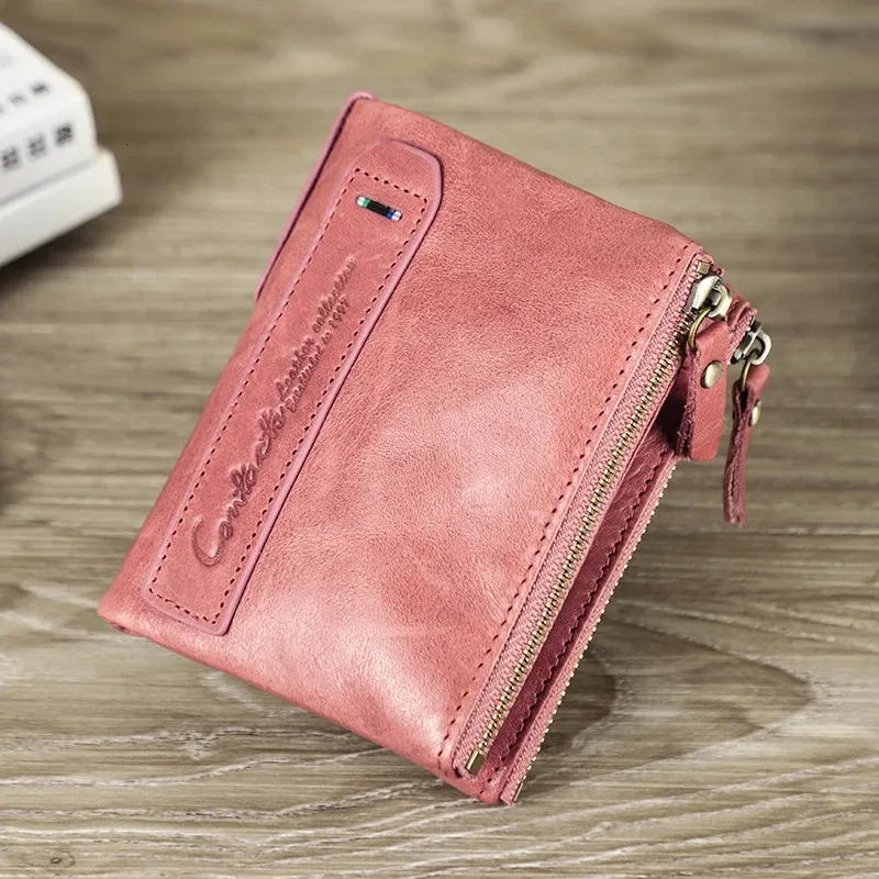 Women's Genuine Leather Short Wallet with Coin Purse, Card Holder ...