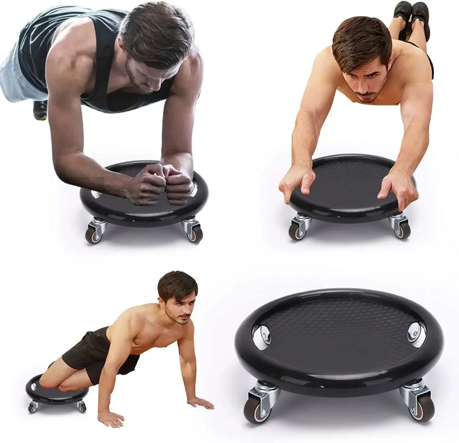 Multi Functional Abdominal Muscle Universal Board 4 Wheel Silent Training Slider Gear Roller ...
