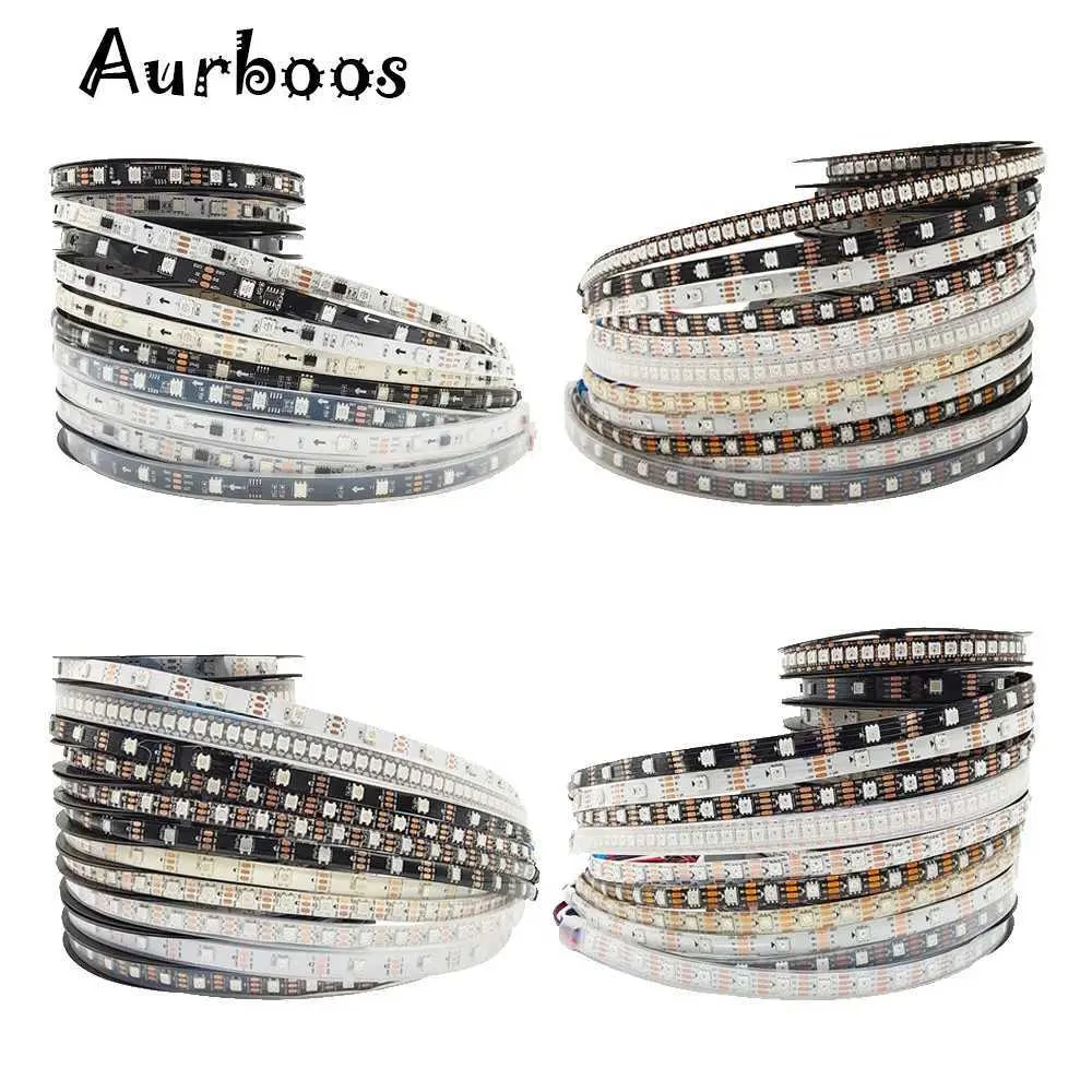 WS2812B LED Light Strip: Addressable RGB LED Tape Light DC5V/12V, 30/60 ...
