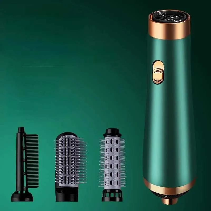2-in-1 Hot Air Brush: Pro Hair Dryer & Straightener, 220V, Auto ...