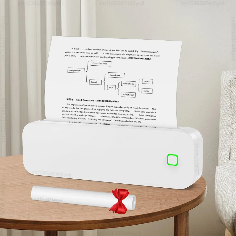 Portable Computer Printer Compact Inkless A4 Paper Printer With ...