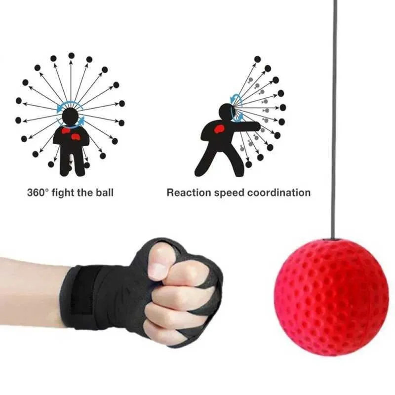Agility Training Speed Punch Ball Canning With Sweatband Boxing Rubber ...