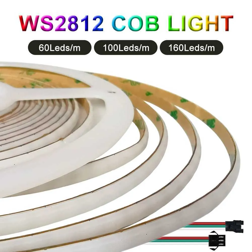 WS2812B COB led strip lights - Individually Addressable, 60/100/160 LED ...
