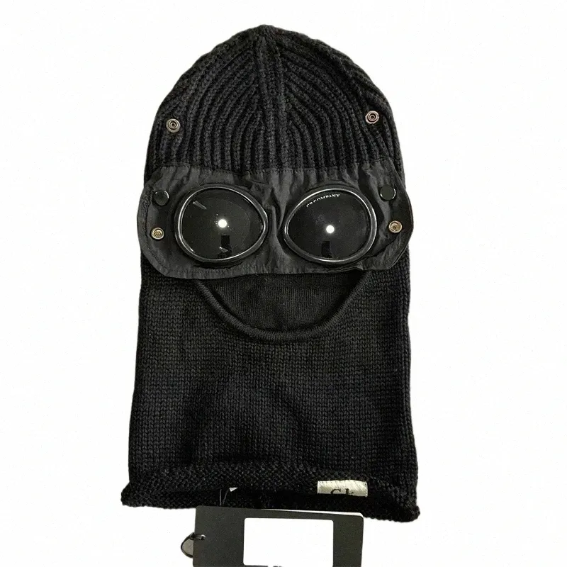 Goggle Beanie Balaclava Helmet: Wool Knit Winter Hood With Dual Lens ...