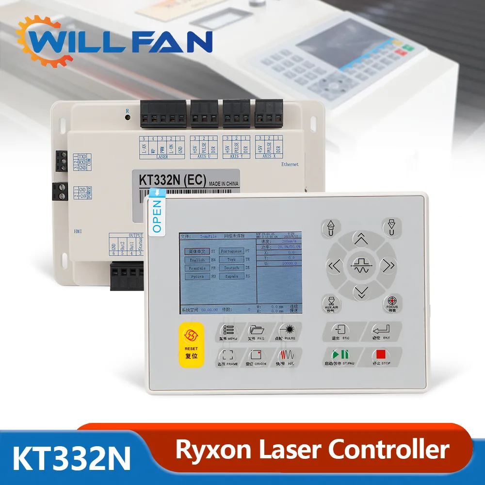 CO2 Laser Controller With 3 Inch LCD Panel Ryxon KT332N Motherboard For ...