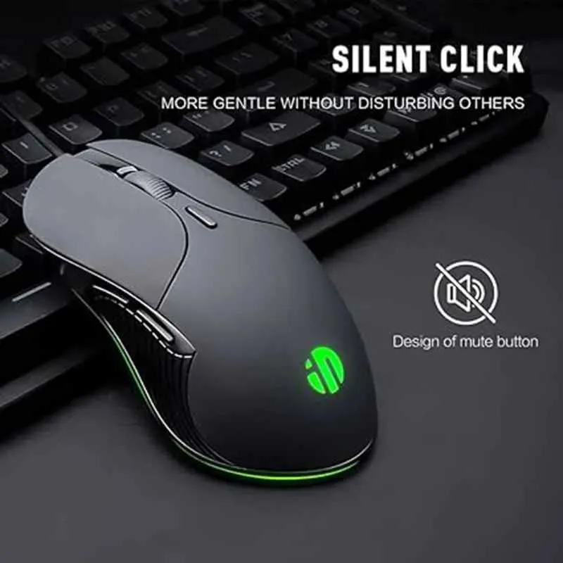 INPHIC B2 Wired Mouse 4 Speed Adjustable DPI Silent Button E Sports ...