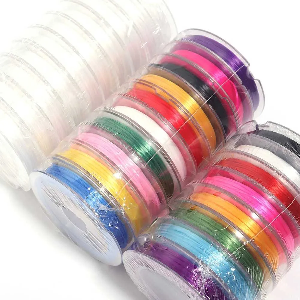 Elastic Stretch Crystal String Cord for Jewelry Making - 8 Rolls, 10 ...