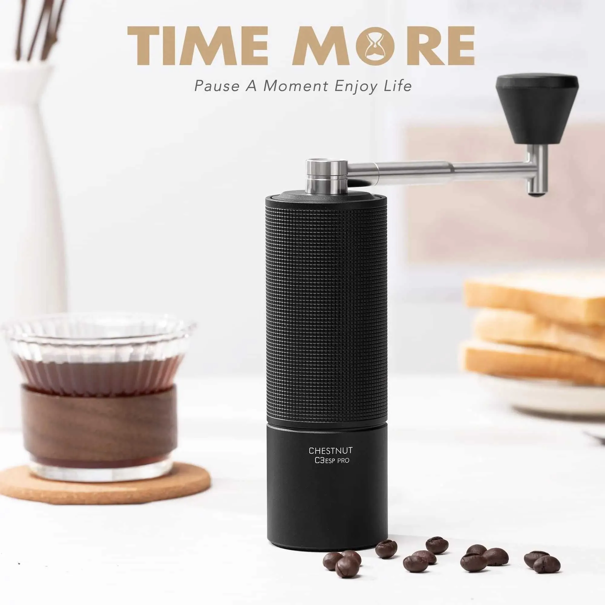 Chestnut C3S Pro Manual Coffee Grinder - Foldable Crank, S2C Burr ...