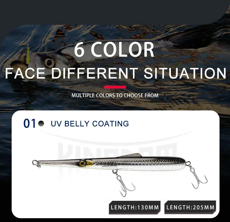 Fishing Lures Pencil Hard Wobblers Sinking & Floating, 11g 13g 30g 40g Saltwater Artificial ...