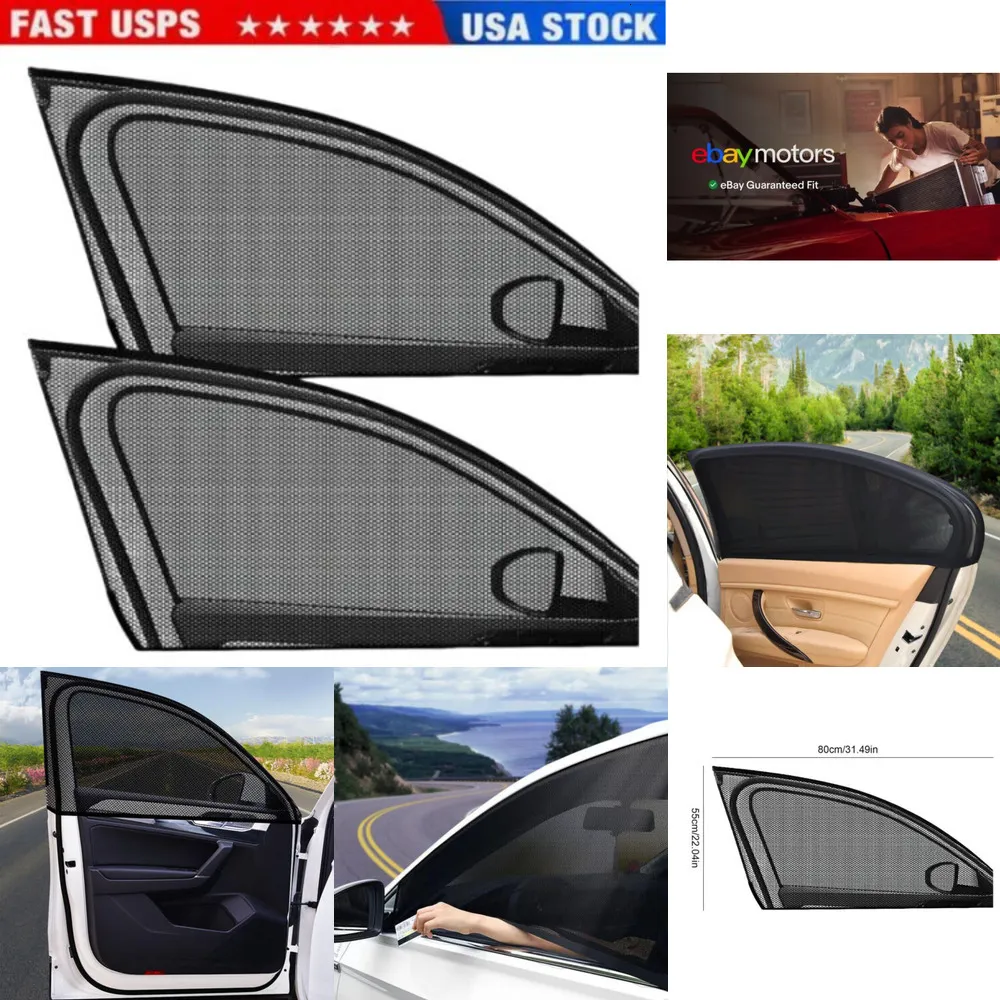 Automobile Side Window Shades Pack Of 2 Magnetic Car Side Window Sun ...