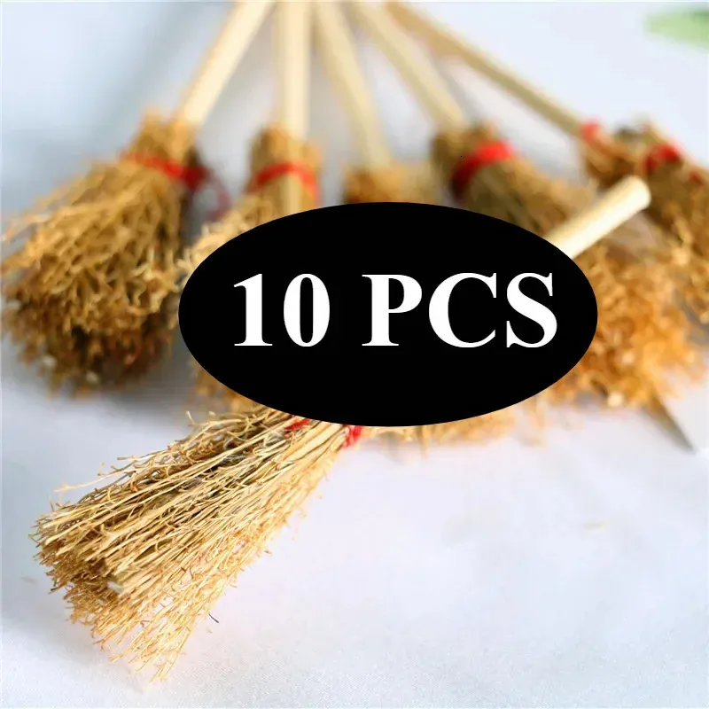 Miniature Portable Broom Straw For Halloween Party Craft Miniature ...