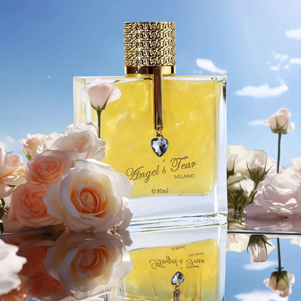 Exquisite Angel's Tears Perfume: Golden Liquid With Heart Shaped ...