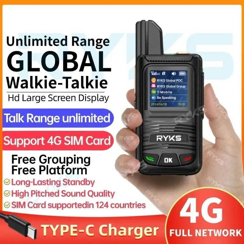 Global Intercom 4G PoC Walkie Talkie 4g With Sim Card Slot, Long Range ...
