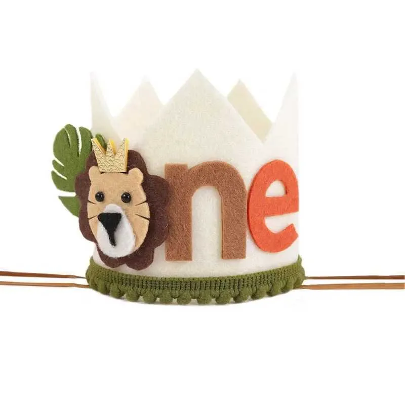 Wild One Theme Safari Lion Crown Perfect Birthday Party Hats For Boys ...