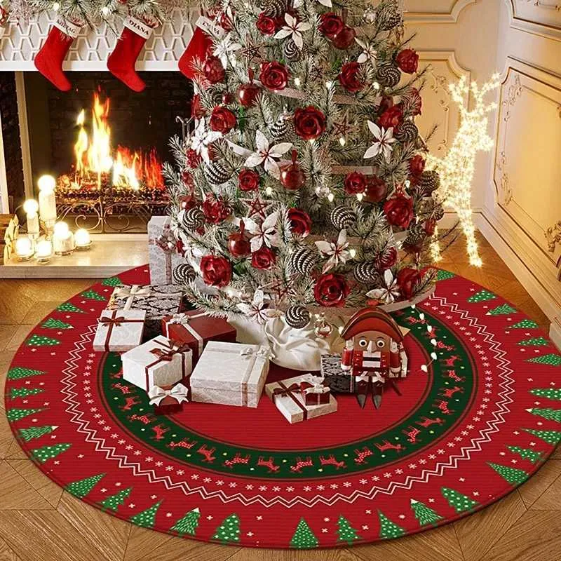 Xmas Tree Base Cover Round Christmas Carpet For Living Room, Mini Xmas ...