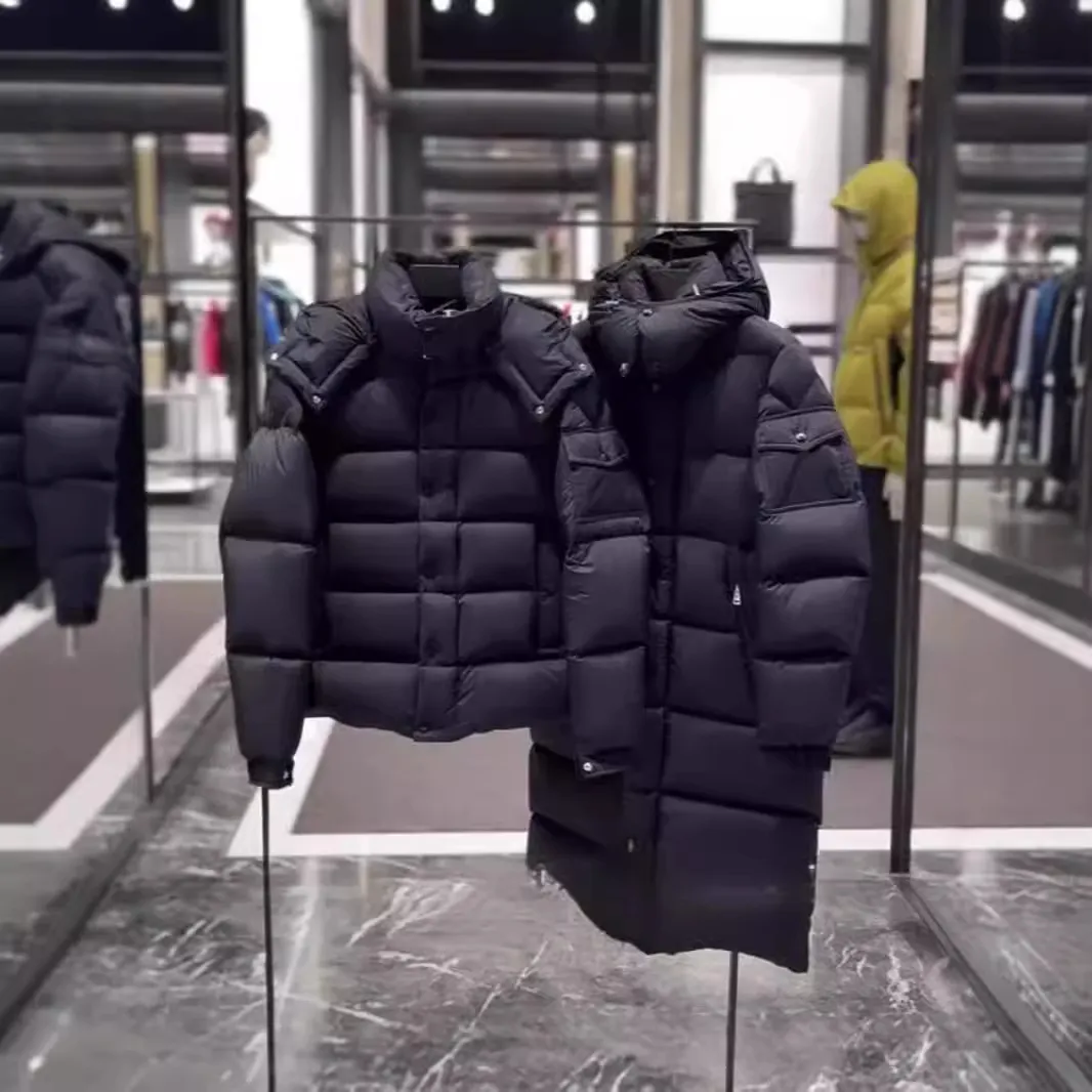 Matte Classic Hooded Hybrid Down Jacket Bread Suit Perfect For Work ...