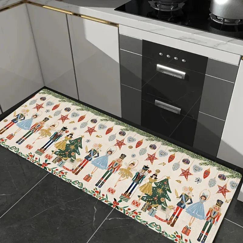Non Slip Christmas Nutcracker Kitchen Mat For Home Christmas Bathroom ...