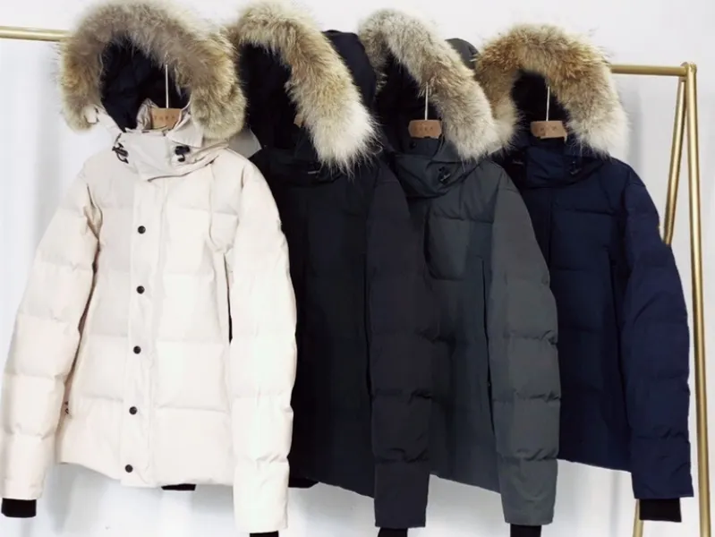 Brand Mens Down Fill Puffer Jackets Real Wolf Fur... From Clothing7998 ...
