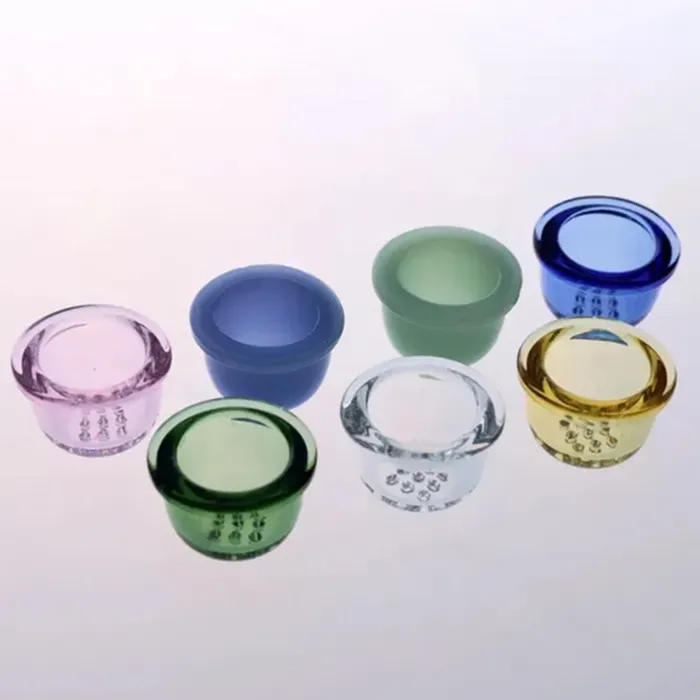 Colorful Glass Screen Bowl For Silicone Pipe 9 Hole Replacement Tobacco ...